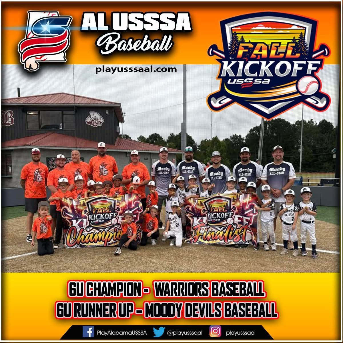 National Championship Sports | Baseball | Warriors Baseball | 6U D2
